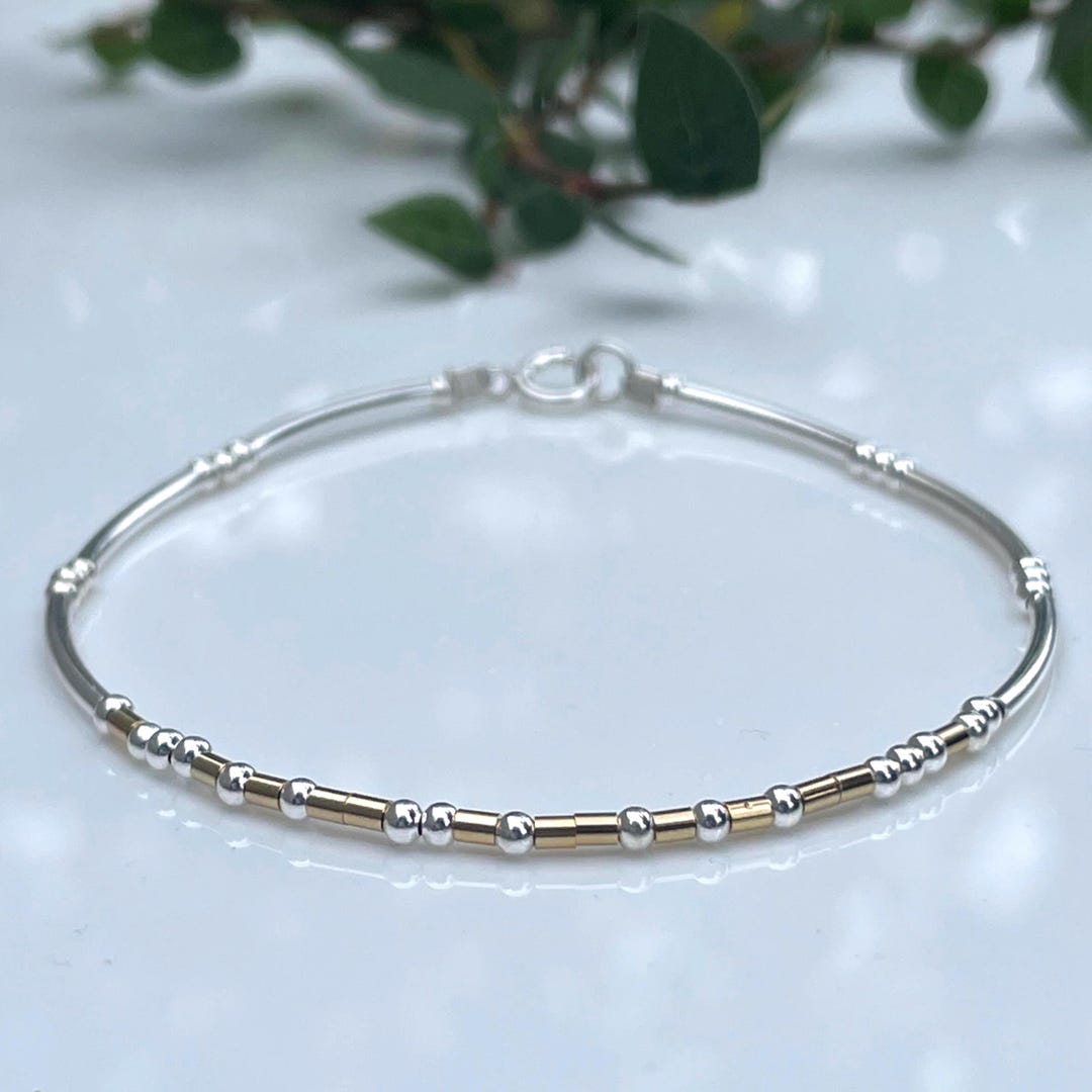Morse Code Bracelet, Secret Message Silver Bangle, Hidden Message Gold ...