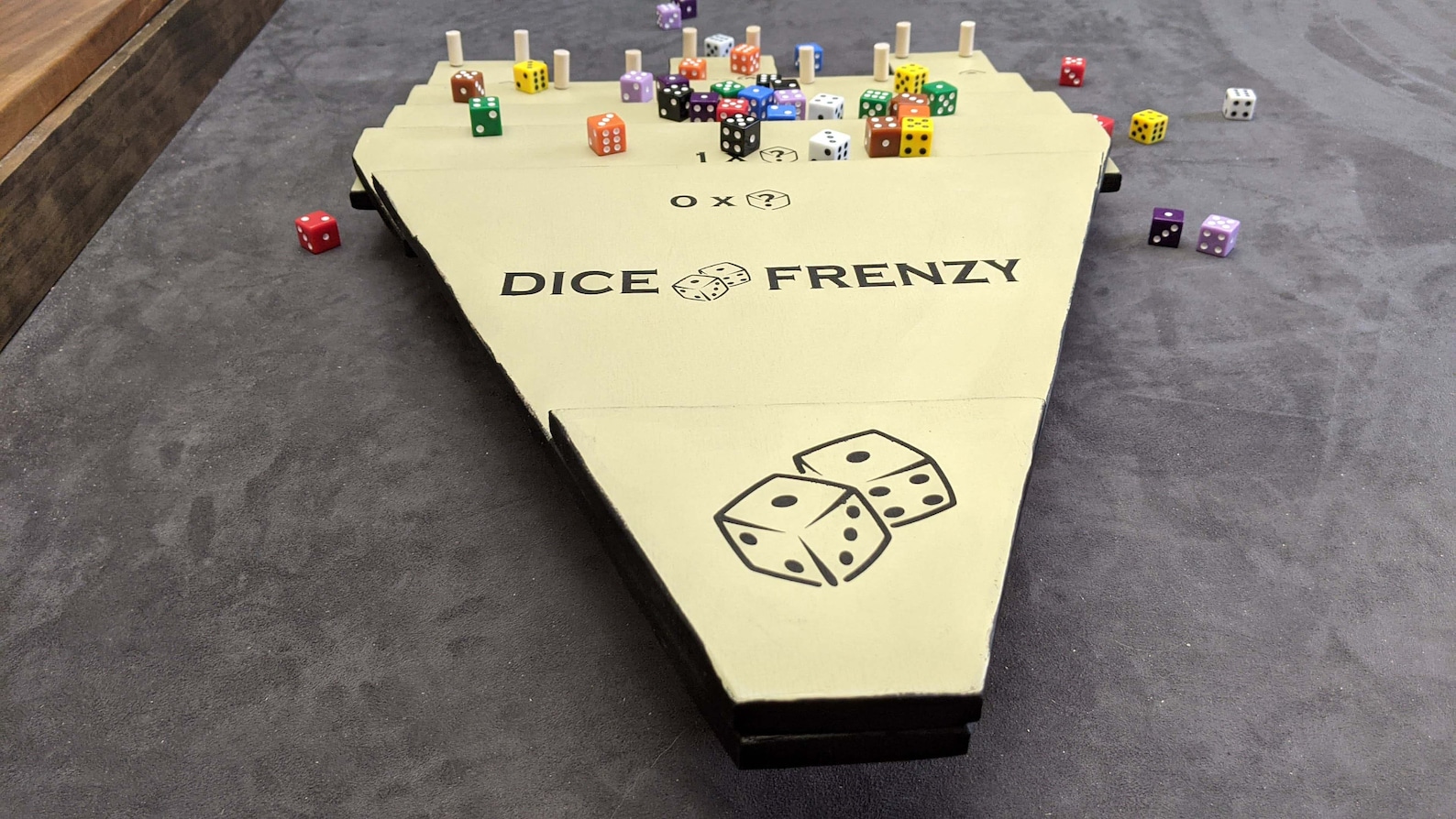 Dice Frenzy Board Game Dice Game Mini Shuffleboard Group - Etsy