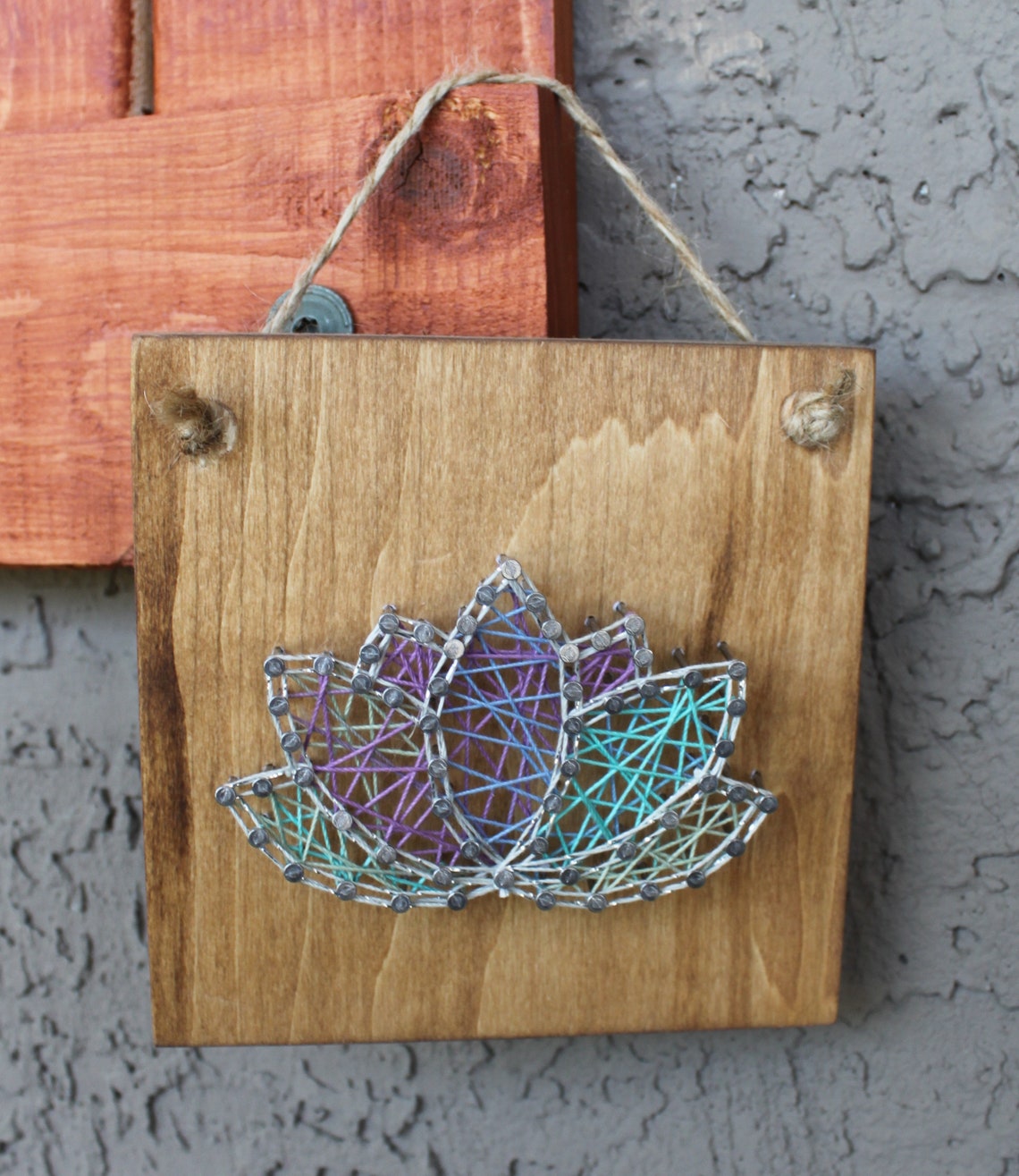 Hanging Nail-and-string Art Lotus - Etsy