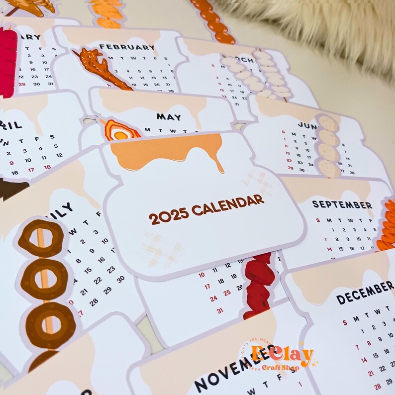 Printable Filipino Street Food 2025 Desk Calendar, Printable Calendar ...