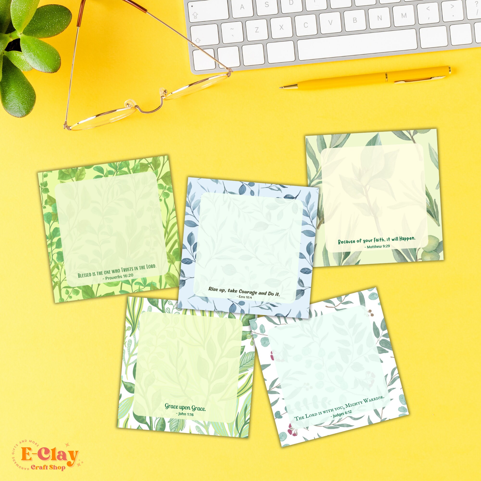 Printable Bible Verse Notepad, Notepad Template, Positive Affirmations ...