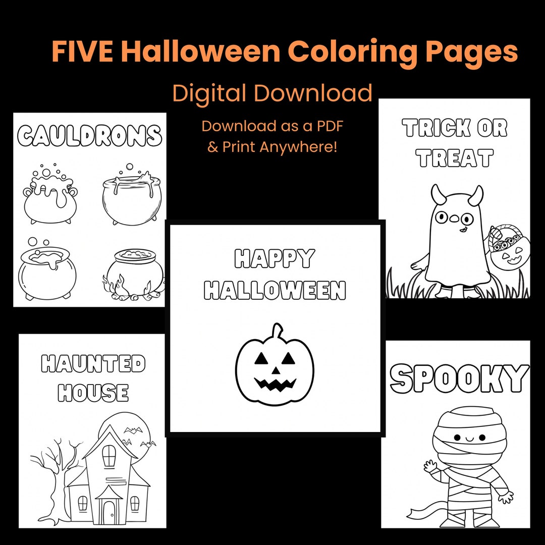 Kids Halloween Coloring Pages, Cute Halloween Coloring Pages, Classroom ...