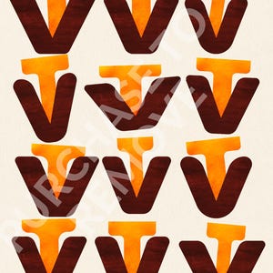 Virginia Tech Wall Art | Themed Watercolor Art Prints, Decor - Etsy