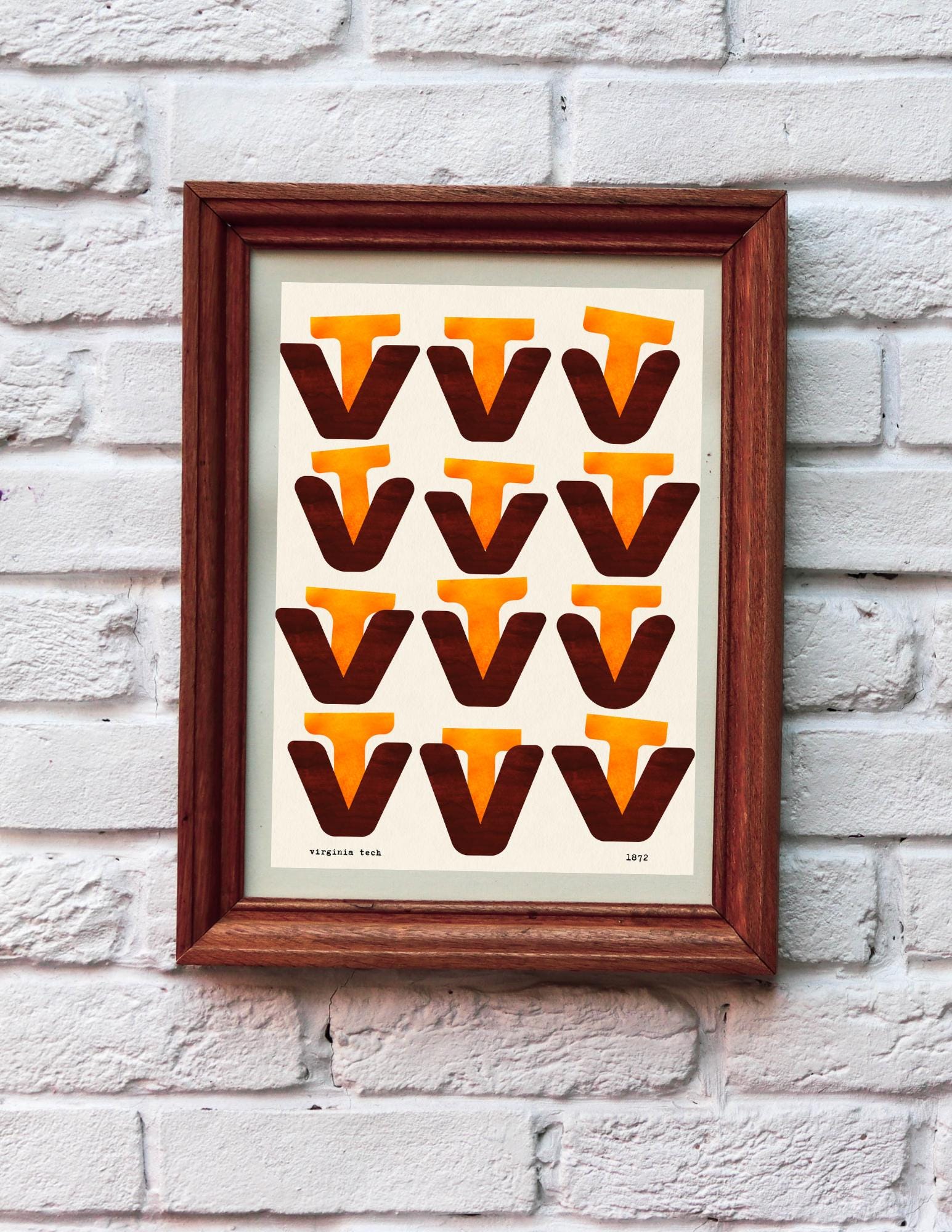 Virginia Tech Wall Art | Themed Watercolor Art Prints, Decor - Etsy