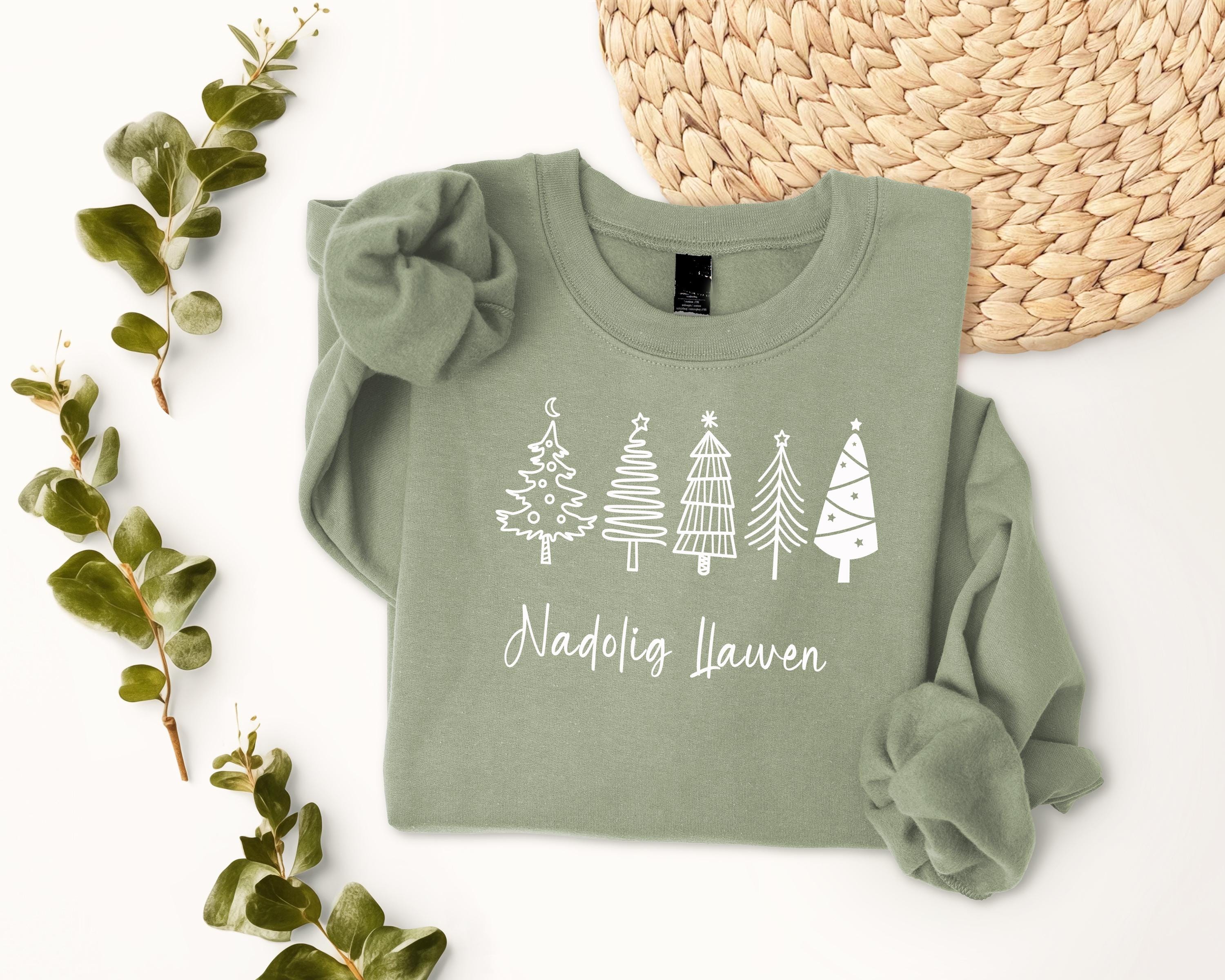 Nadolig Llawen Welsh Navy Unisex Christmas Tree Jumper Choice of ...
