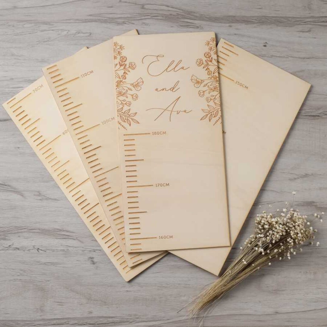 Timber Ruler Height Chart - Floral - Etsy