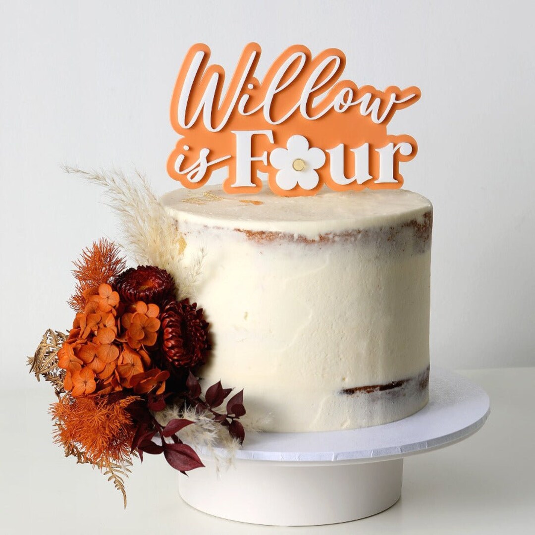 Flower Birthday Cake Topper - Etsy