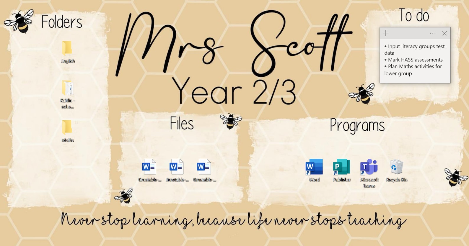 Personalised Teacher Screensaver | Etsy