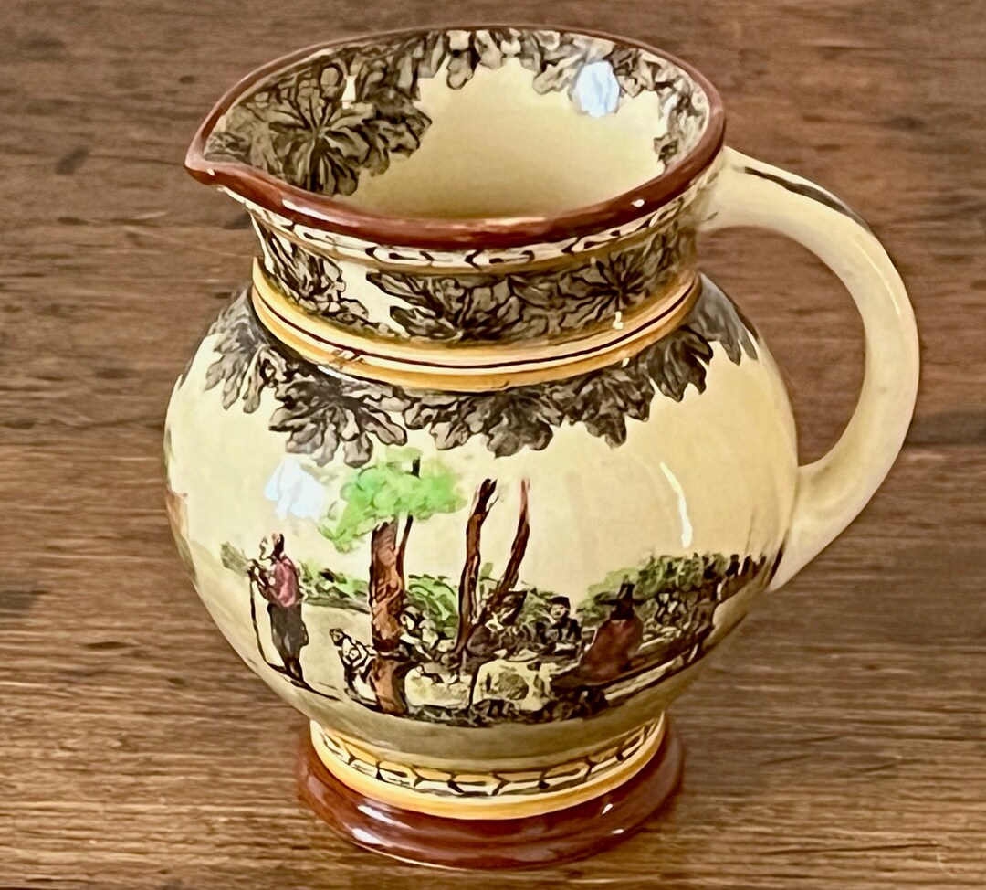 Antique Milk Pitcher Royal Doulton Village Fete Creamer English Pottery ...