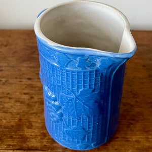 Antique Uhl Pottery Stoneware Pitcher, Blue Grapes Trellis Design - Etsy
