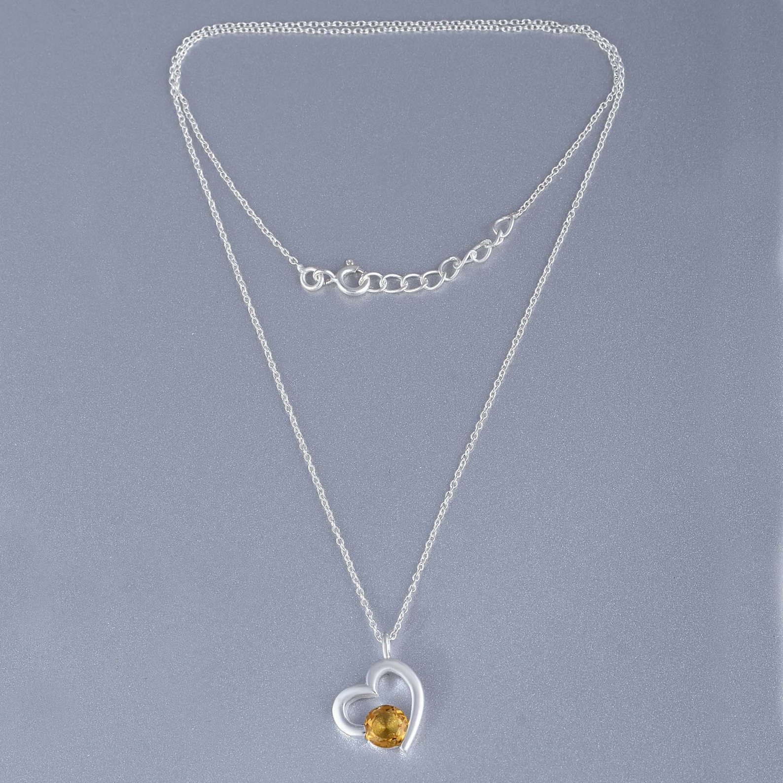 Genuine Gold Citrine Heart Necklaceyellow Citrine - Etsy