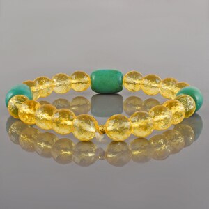 Natural Turquoise Choker Wealth Magnet Bracelet, Money Citrine Bracelet ...