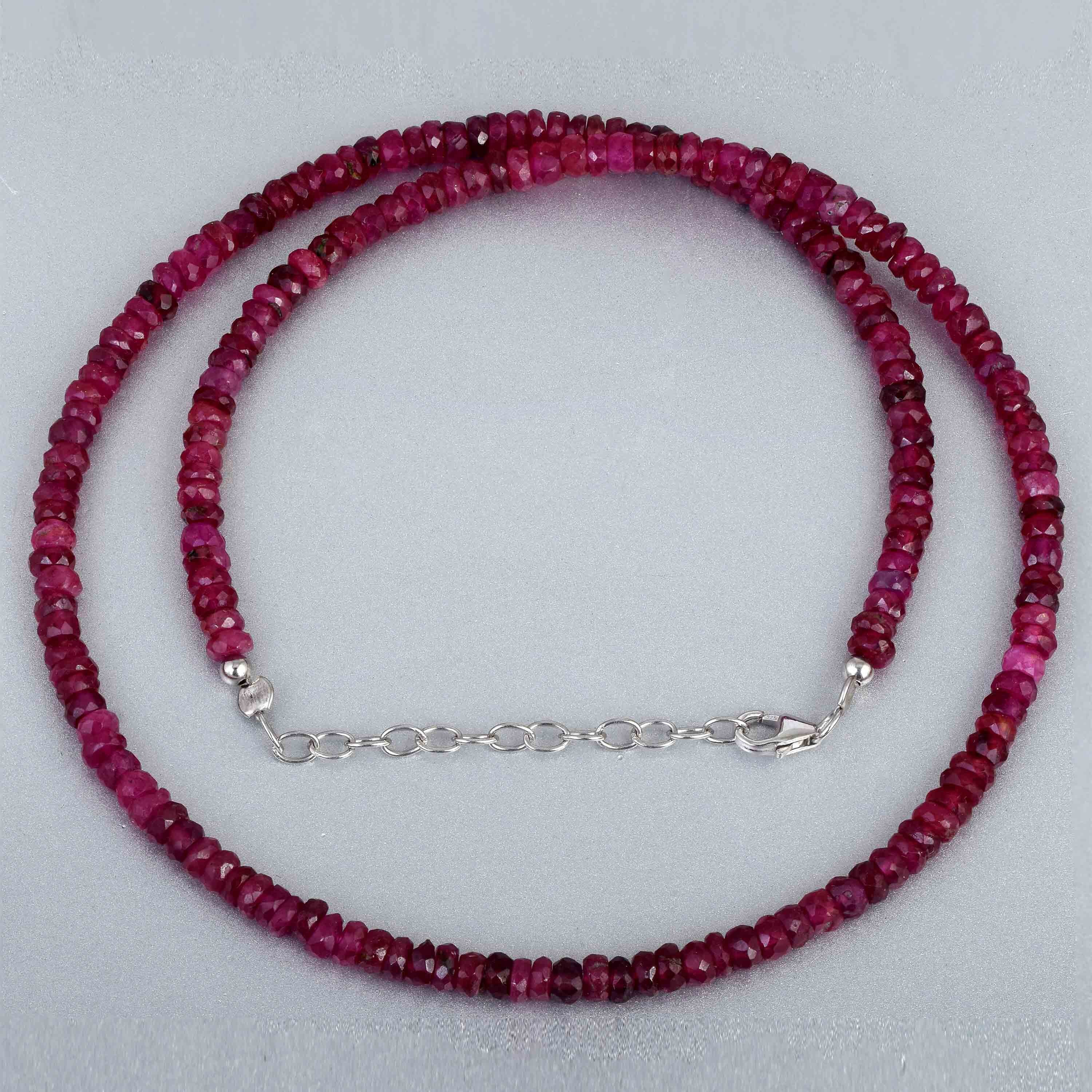 Natural Ruby Necklace Women's Wedding Ruby Gemstone - Etsy