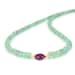 Genuine Columbian Emerald & Ruby Necklace,multicolor Gemstone 18 Beaded ...