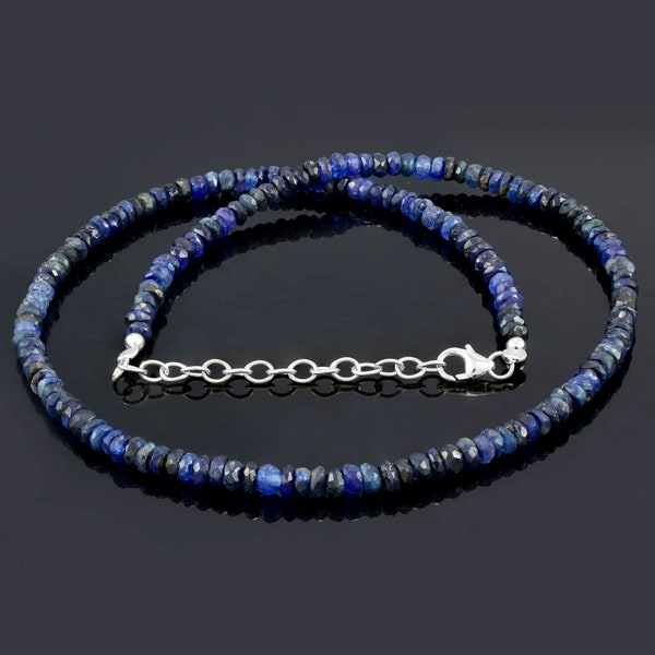 Faceted Sapphire Gemstone Necklace - Etsy Australia