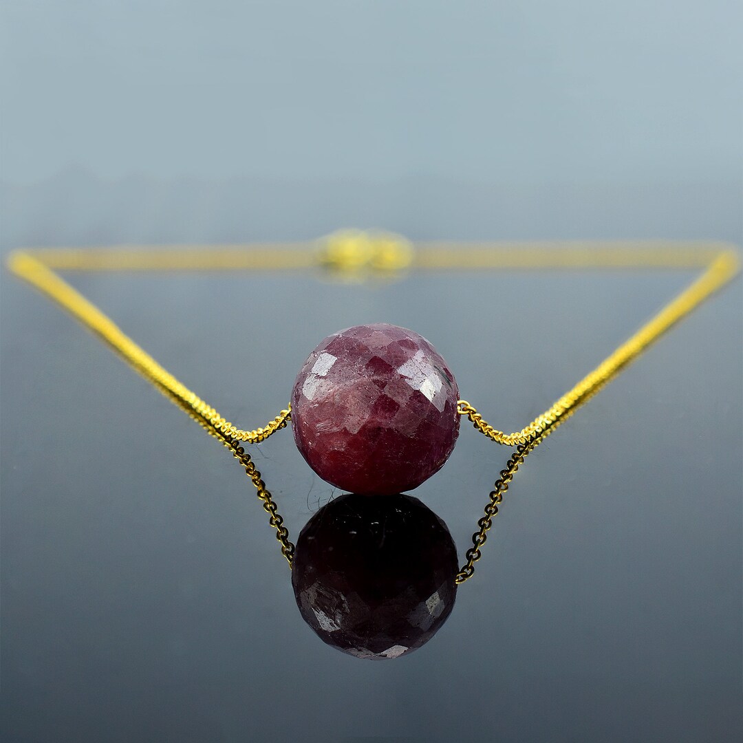 Genuine Ruby Necklaces for Womennatural Ruby Wedding - Etsy