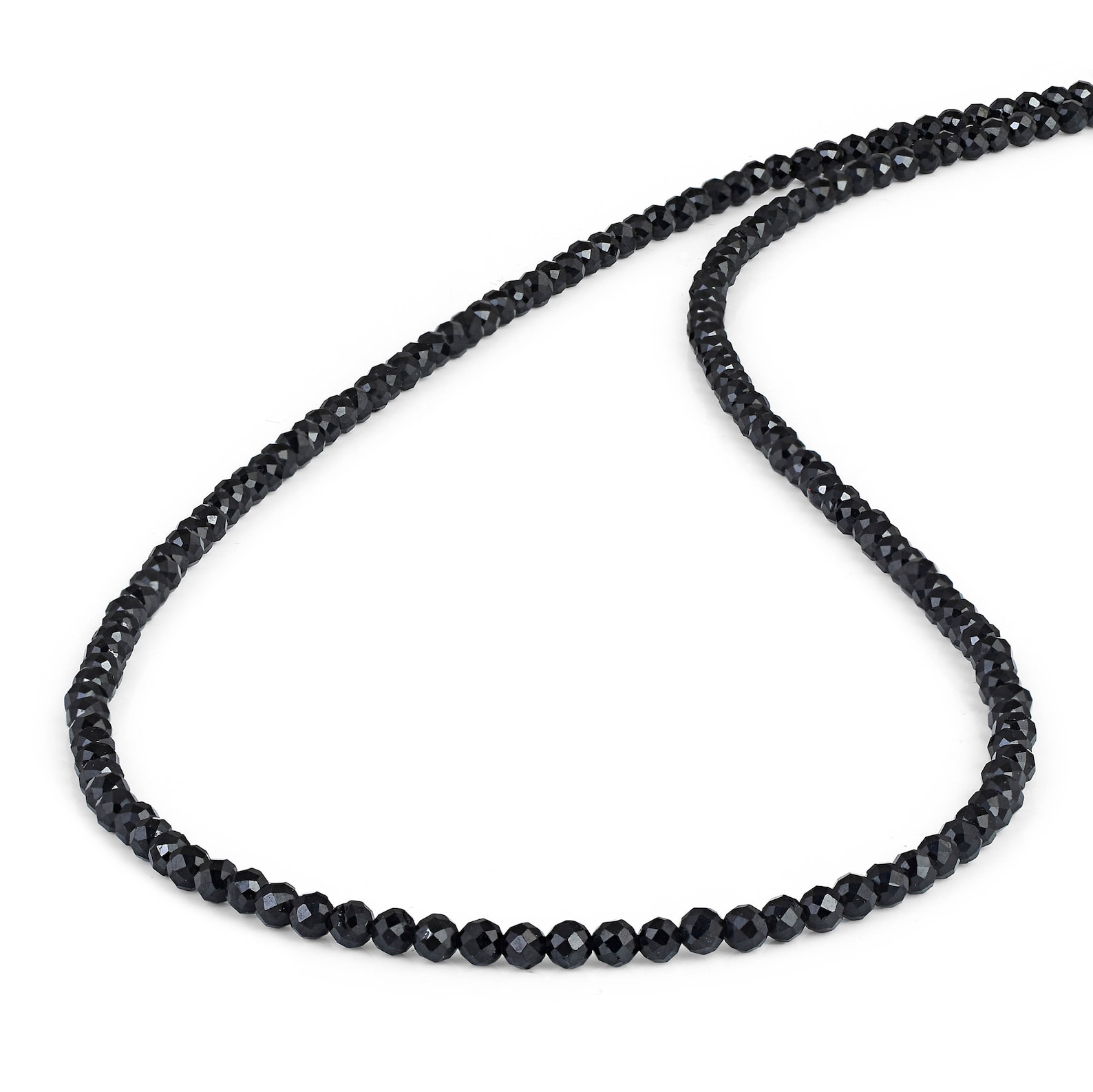 Genuine Black Spinel Necklace-beaded Black Spinel Jewelry - Etsy