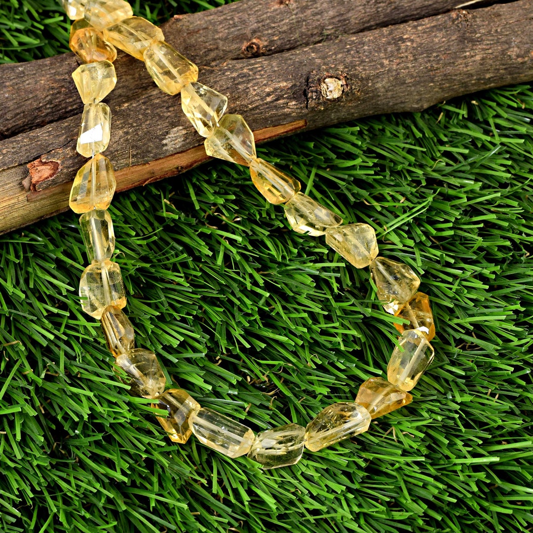 Citrine Rocks Necklace,healing Crystal Golden Beads Citrine Jewelry ...