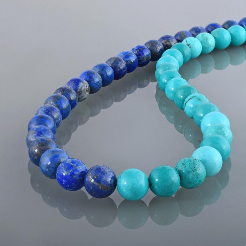 Lapis and Turquoise Necklace - Etsy