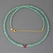Genuine Columbian Emerald & Ruby Necklace,multicolor Gemstone 18 Beaded ...