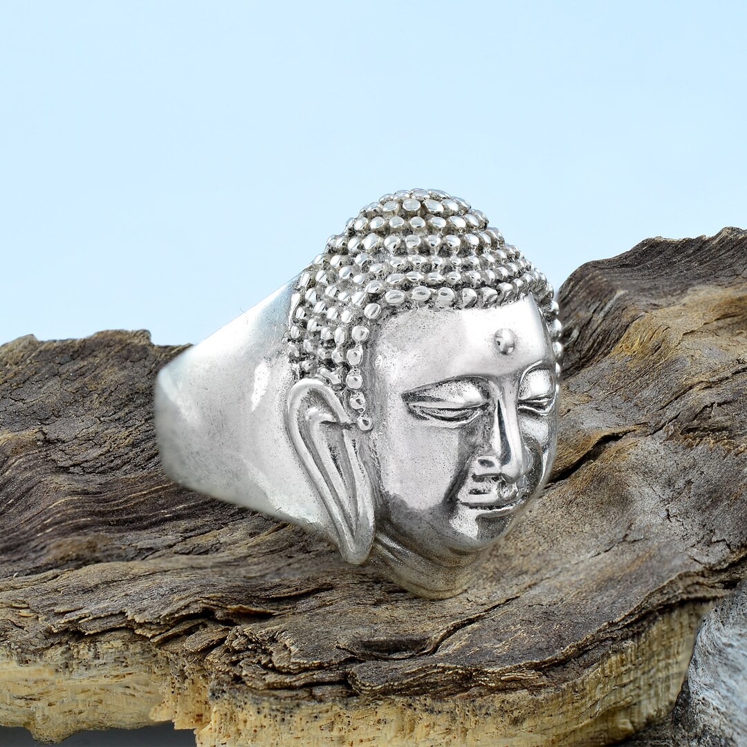 Religious Rings Gift, Buddha Ring,925 Sterling Silver Ring,men's Buddha ...