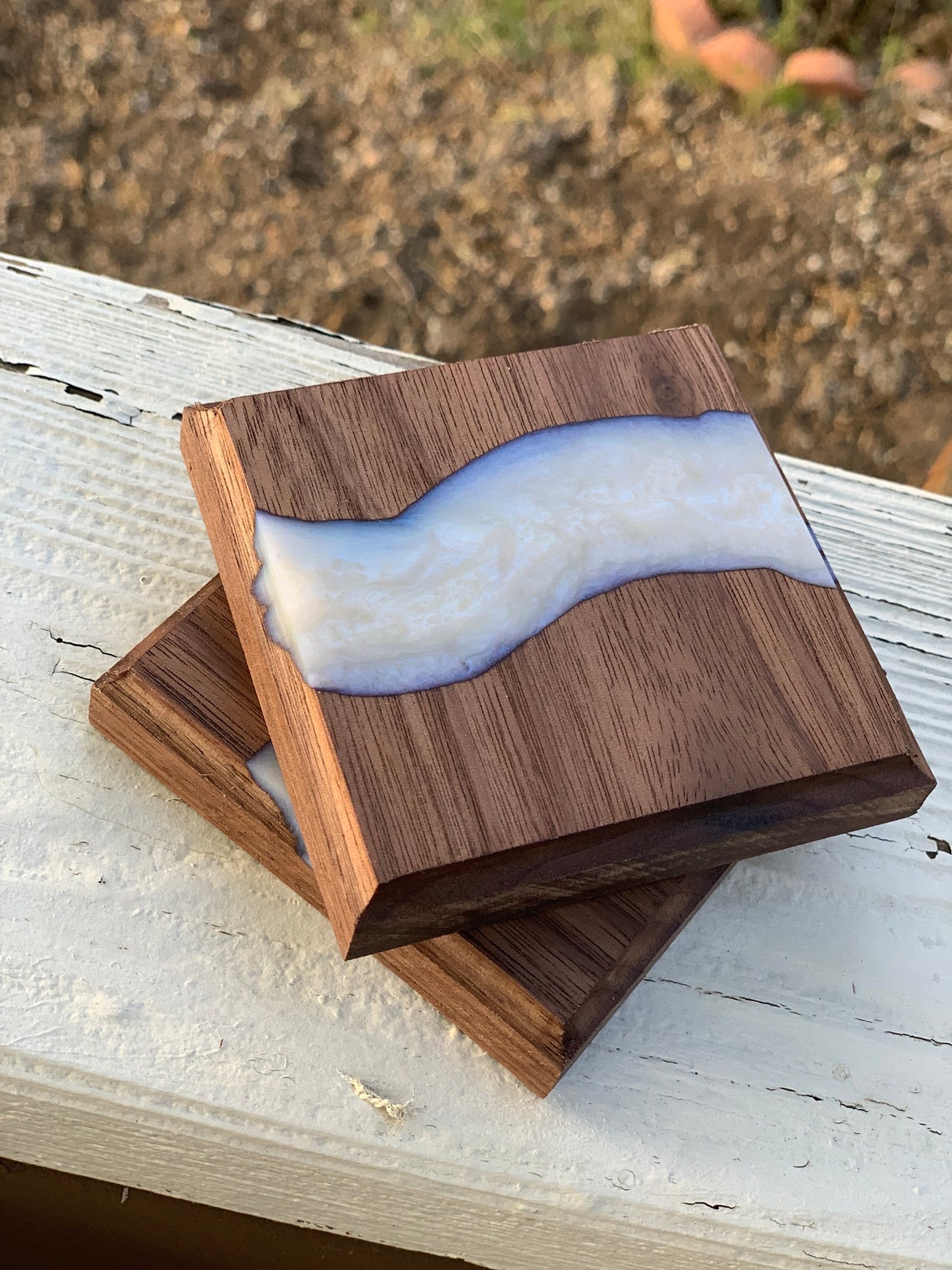 Handmade Custom Epoxy River Coasters - Etsy