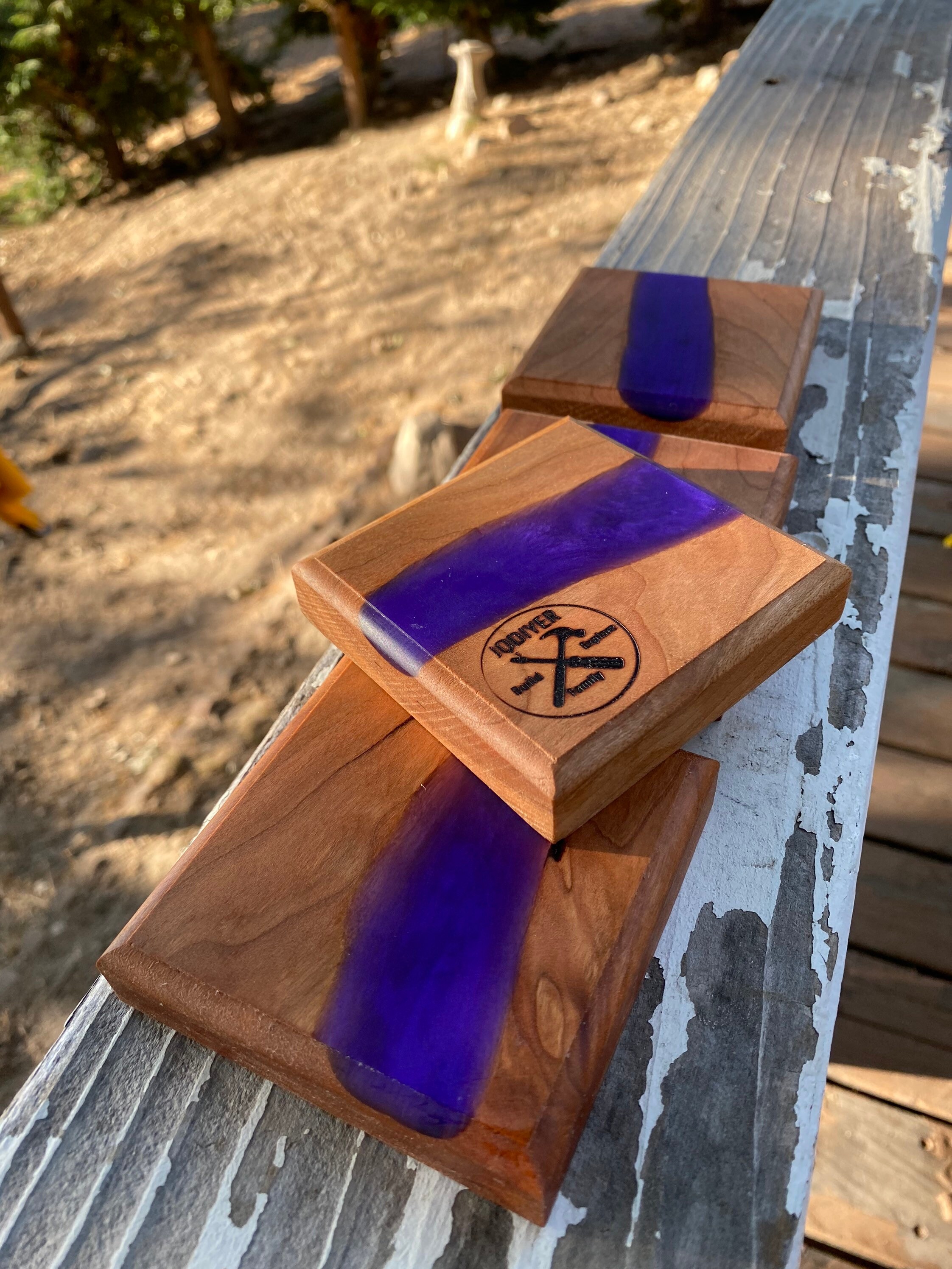Handmade Custom Epoxy River Coasters | Etsy