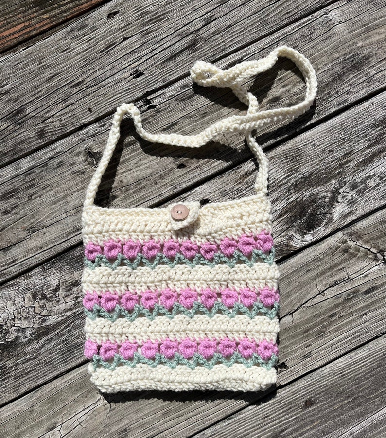 Crochet Tulip Bag Crochet Shoulder Bag Spring Bag Handmade Purse Summer ...