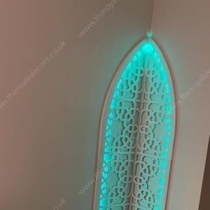 Wooden Geometric Arch Panel, Moroccan Decorative Wood Panel, Mehraab ...