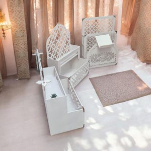 Prayer Rug Holder, Prayer Mat & Quran Holder, Moroccon Pattern Prayer ...