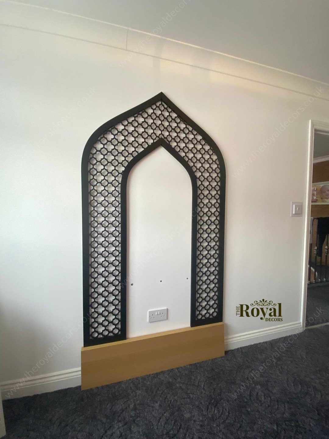 Mehraab for Prayer Room Wooden Geometric Arch Panel Moroccan - Etsy