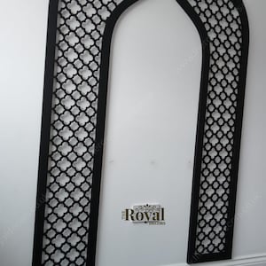 Mehraab for Prayer Room or Mosque, Wooden Geometric Arch Panel ...