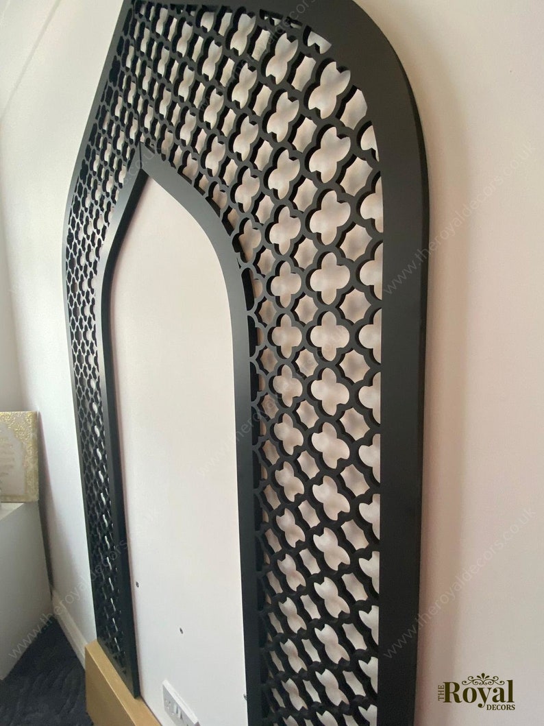 Mehraab for Prayer Room Wooden Geometric Arch Panel Moroccan - Etsy