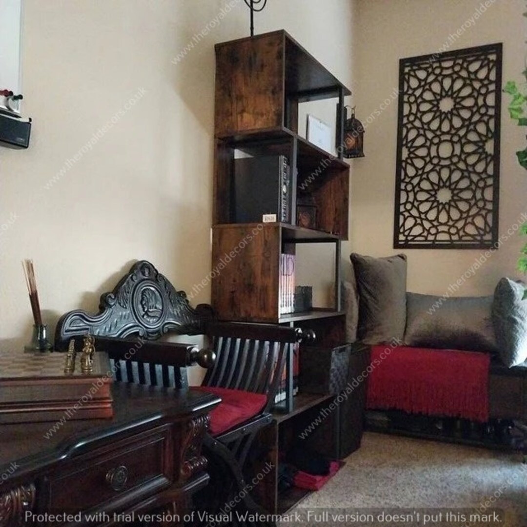 Fretwork Panels, Geometric Wooden Panel, Moroccan Decorative Panel ...