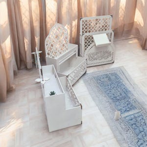 Prayer Rug Holder, Prayer Mat & Quran Holder, Moroccon Pattern Prayer ...