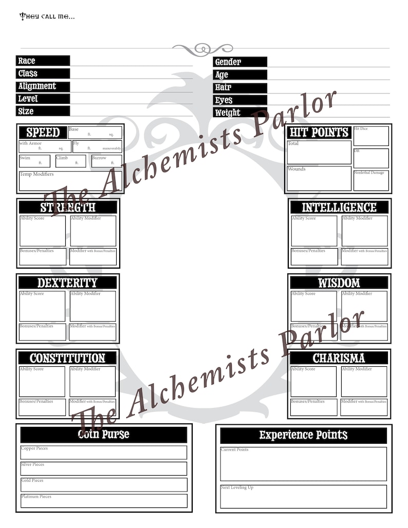 Sheet of the Pathfinder - Etsy