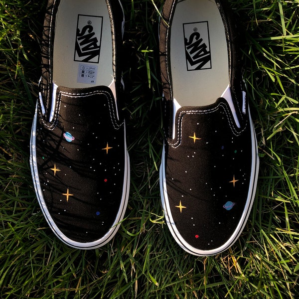 Galaxy Vans Shoes - Etsy