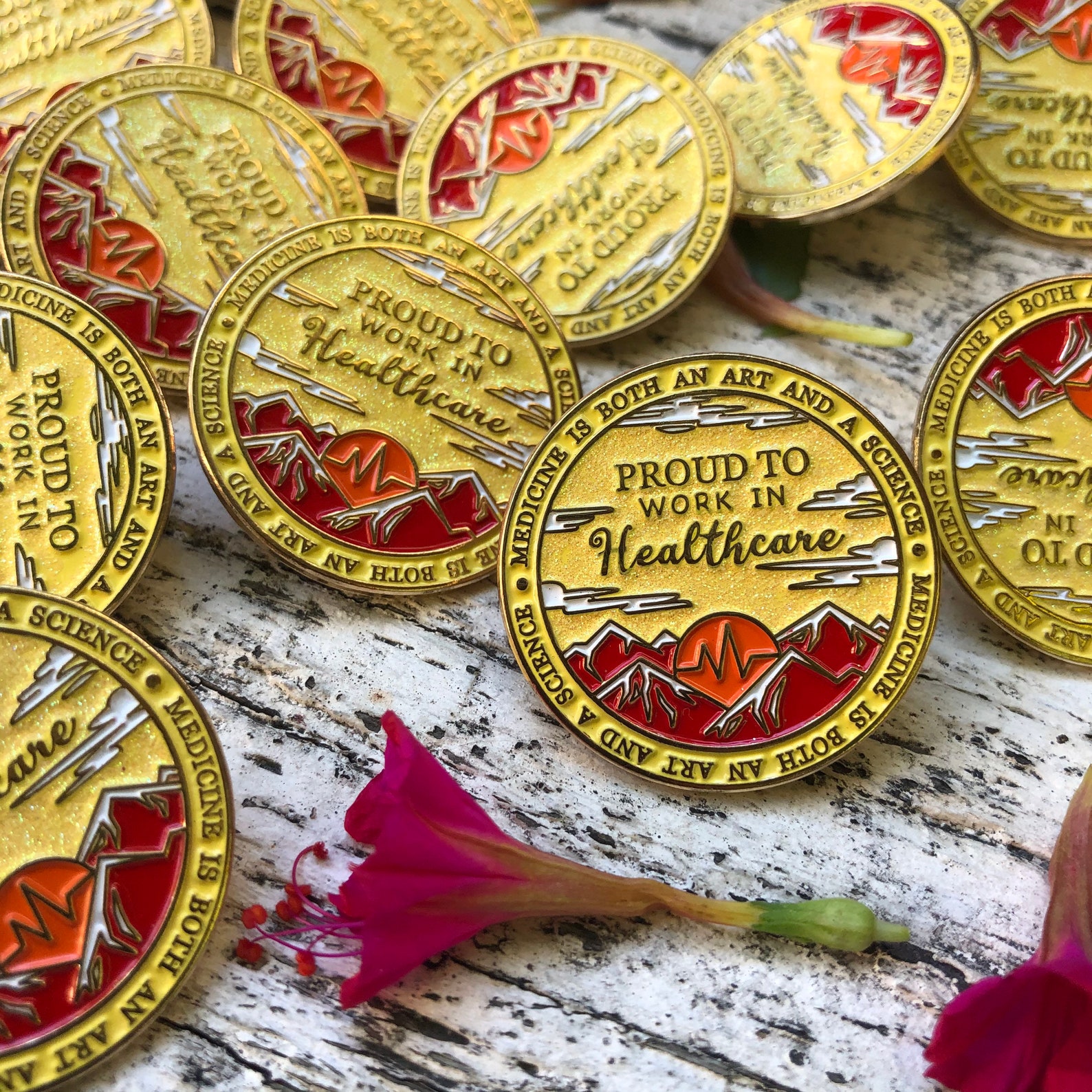 Proud to Work in Healthcare Badge Enamel Lapel Pin Medical Pin Hospital ...