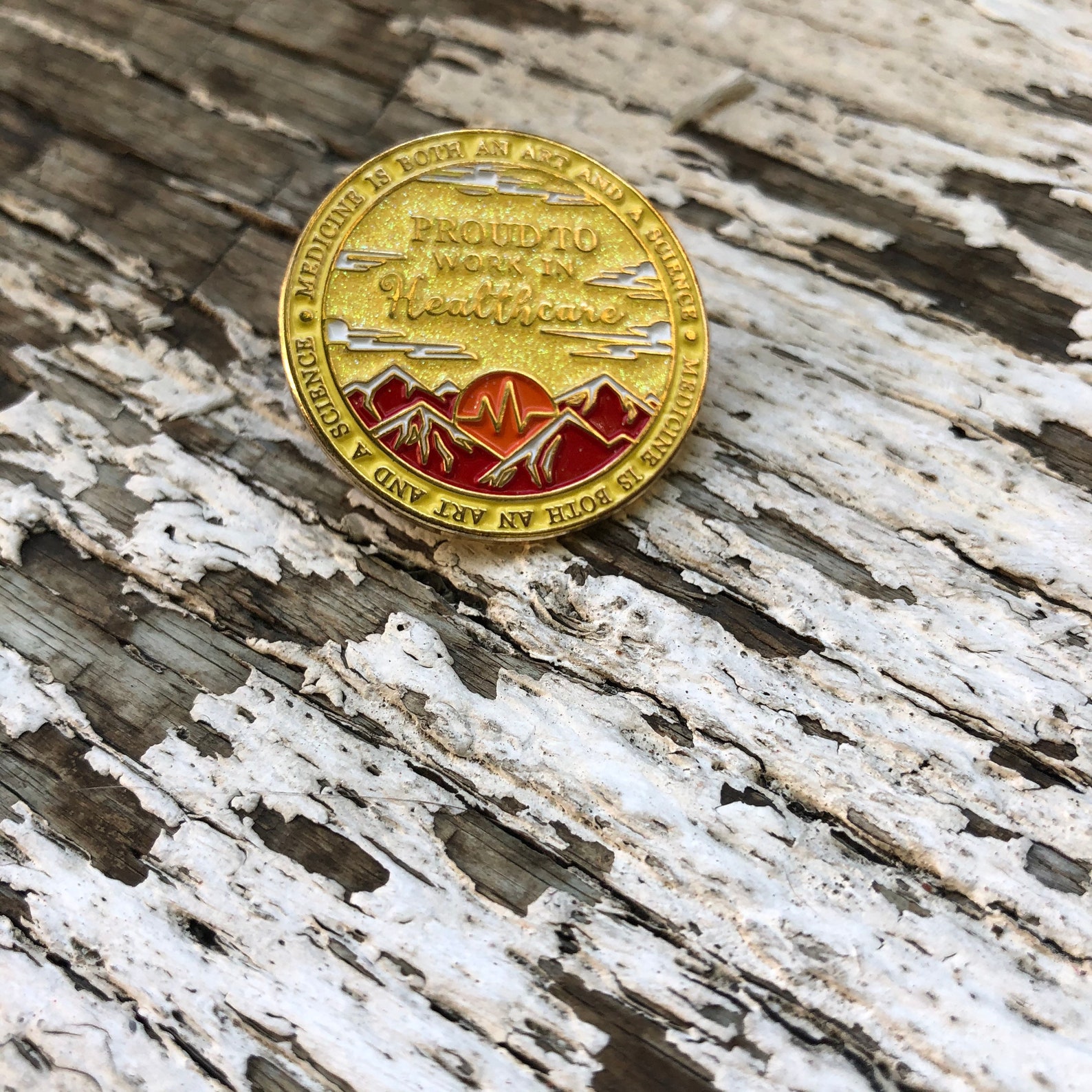 Proud to Work in Healthcare Badge Enamel Lapel Pin Medical Pin Hospital ...