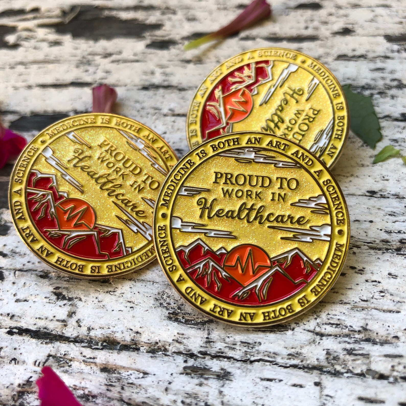 Proud to Work in Healthcare Badge Enamel Lapel Pin Medical Pin Hospital ...