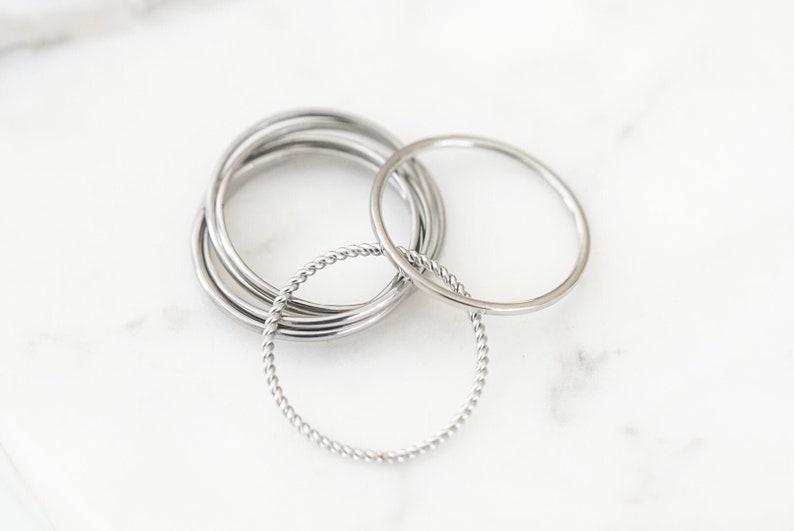 Kinsley Armelle™ Goddess Collection Silver Ring Set - Etsy