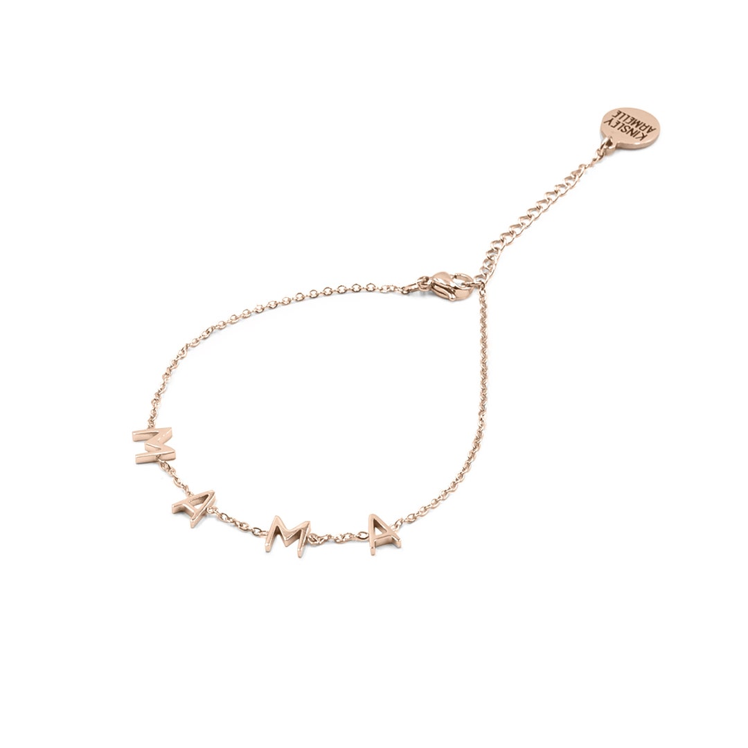 Kinsley Armelle™ Mama Collection - Rose Gold Letter Bracelet - Etsy