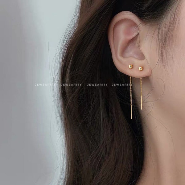 Silver Line Earrings - Etsy