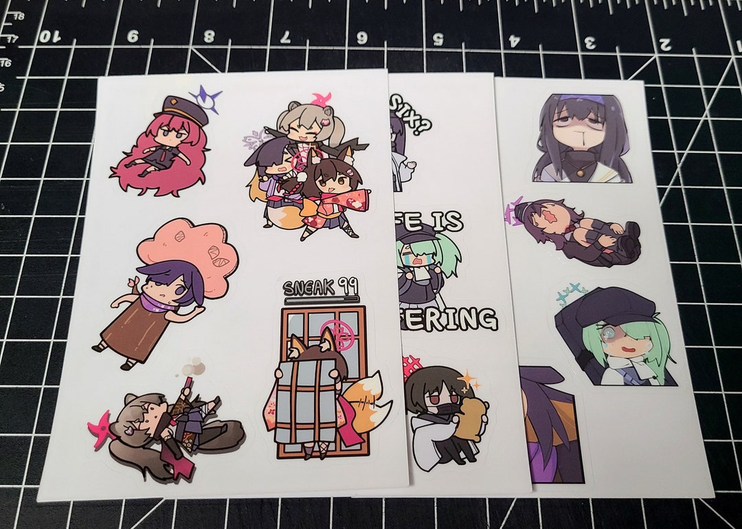 Blue Archive Vinyl Sticker Sheets - Etsy