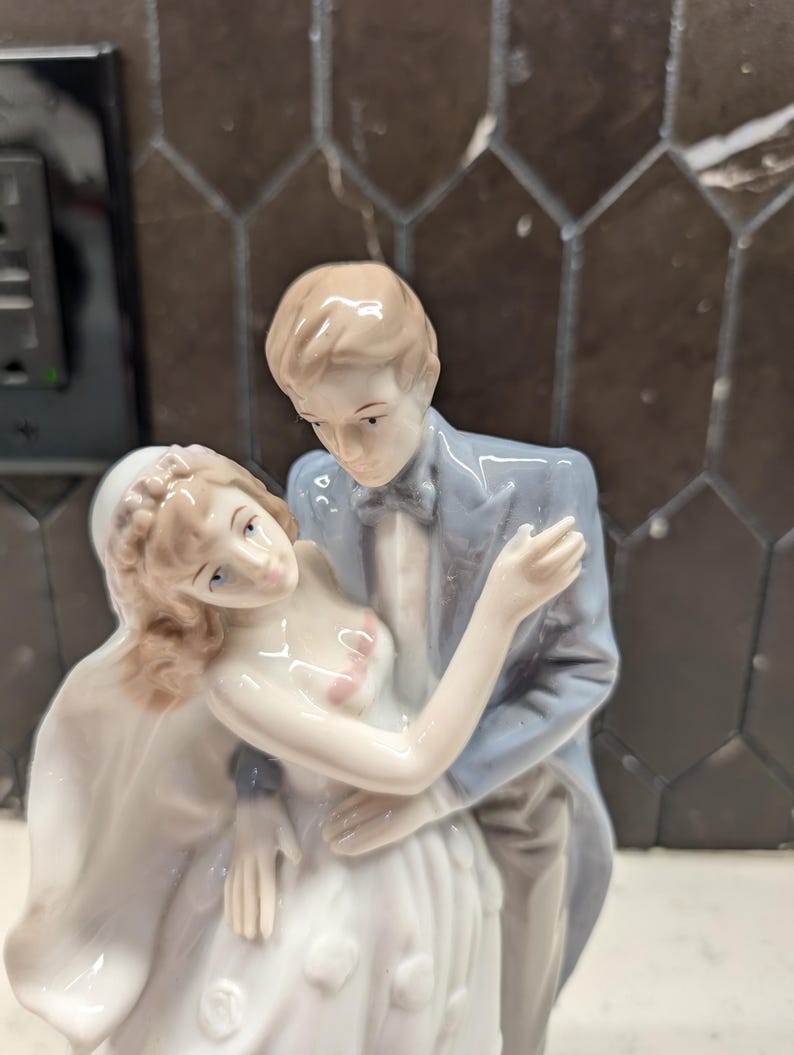 Lladro Style Bride and Groom Figurine - Etsy