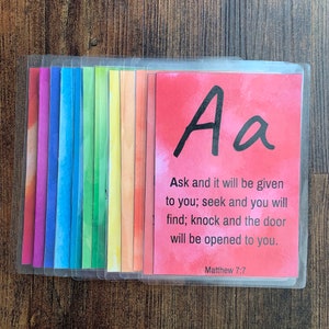 ABC Scripture Memory Verse Cards, Catholic Memory Verse Cards, ABC ...