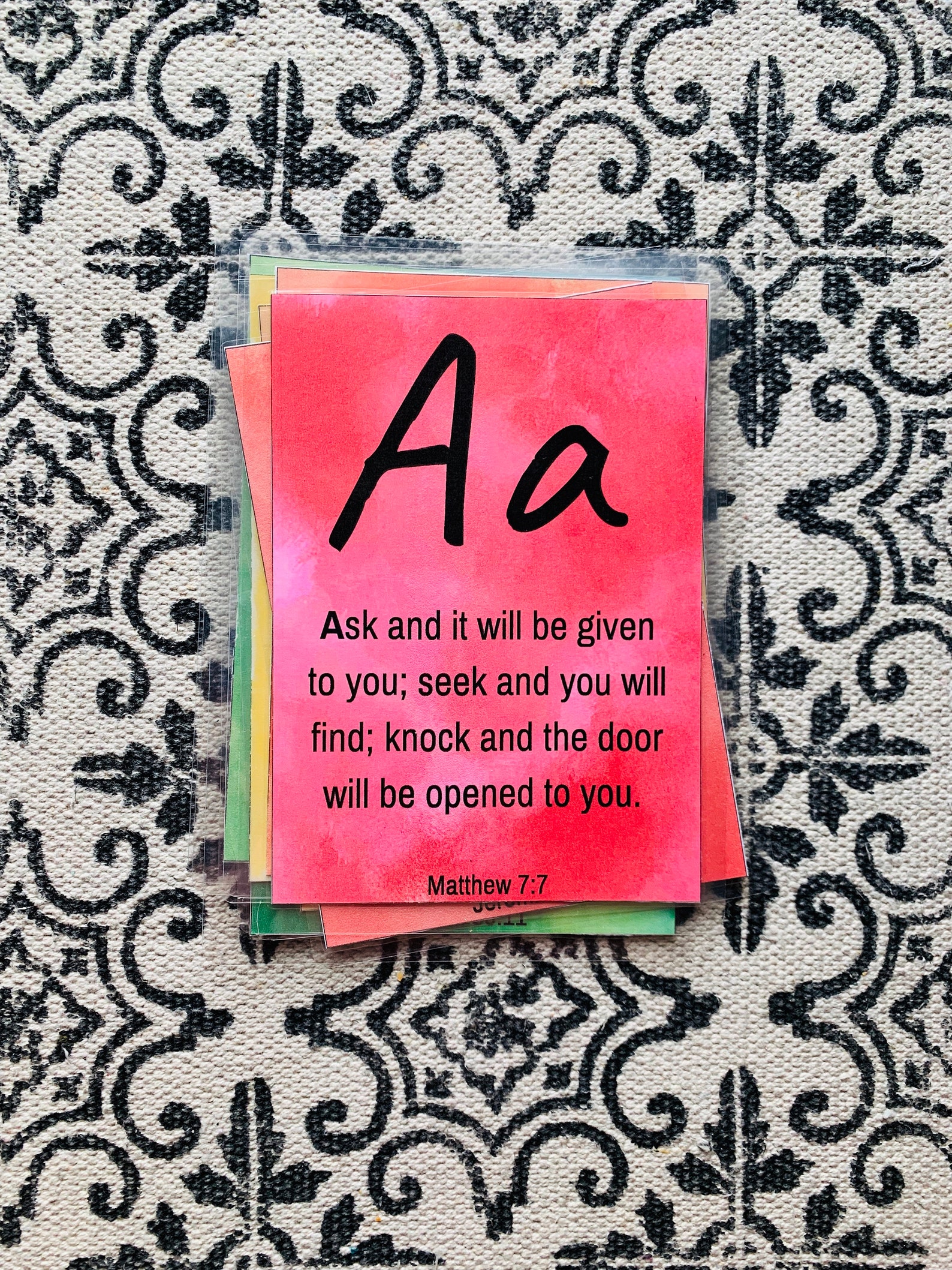 ABC Scripture Memory Verse Cards, Catholic Memory Verse Cards, ABC ...