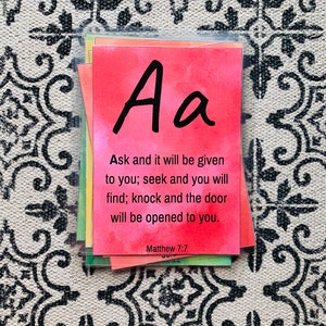 ABC Scripture Memory Verse Cards, Catholic Memory Verse Cards, ABC ...