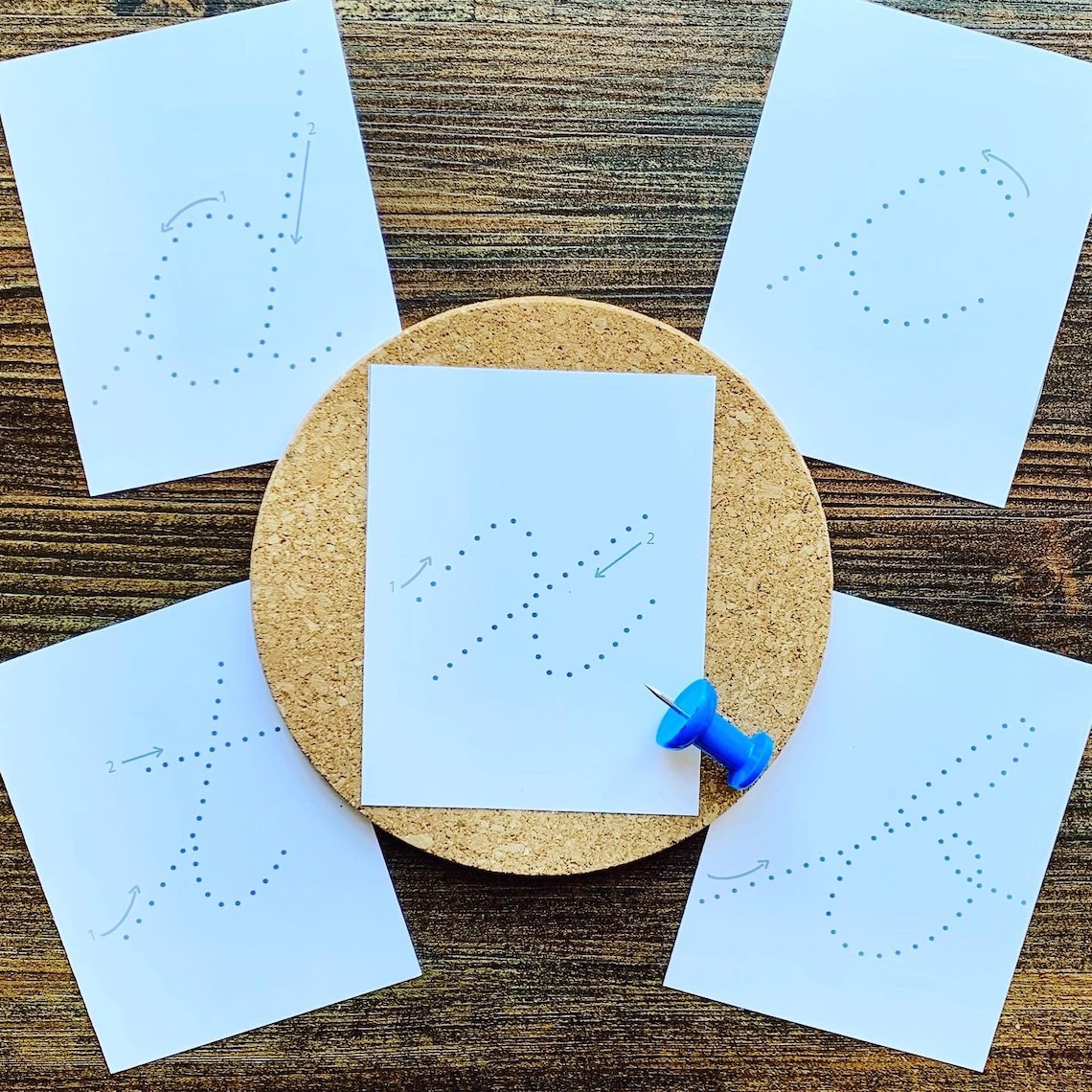 Cursive Alphabet Pin Poking | Montessori Fine Motor Skill | Alphabet ...