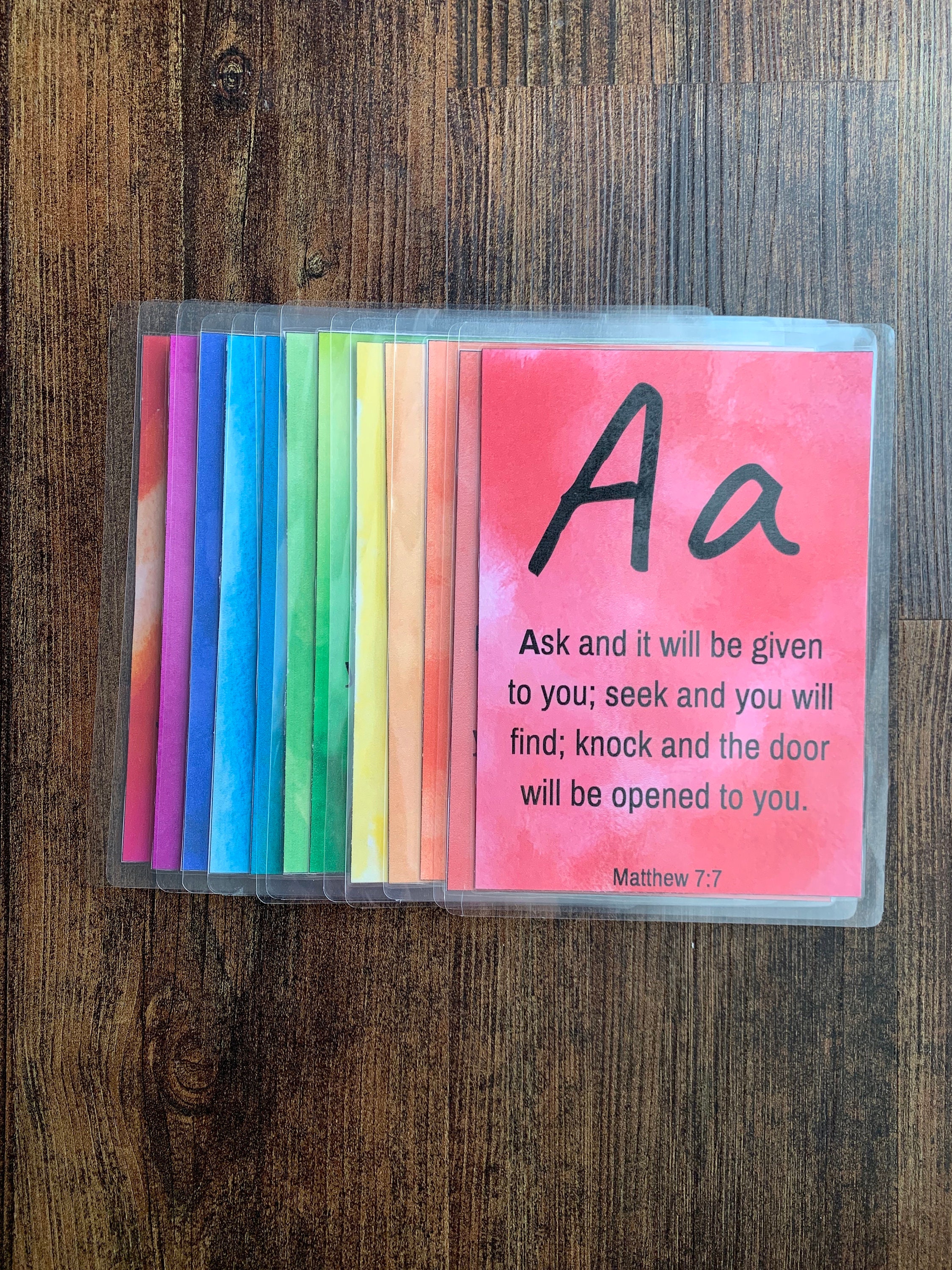 ABC Scripture Memory Verse Cards, Catholic Memory Verse Cards, ABC ...